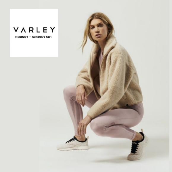 Varley | Tops | Varley Highwood Sherpa Jacket In Whisper Pink | Poshmark